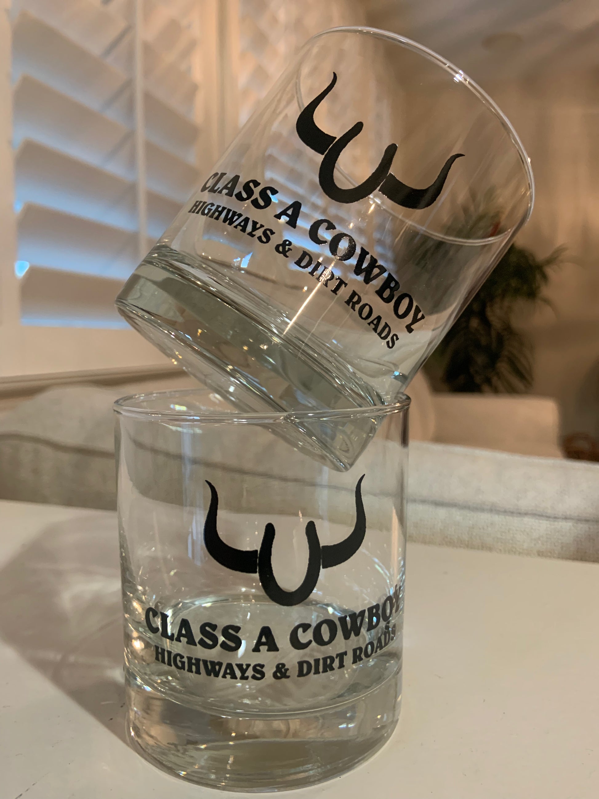 Class A Cowboy Whiskey Glasses